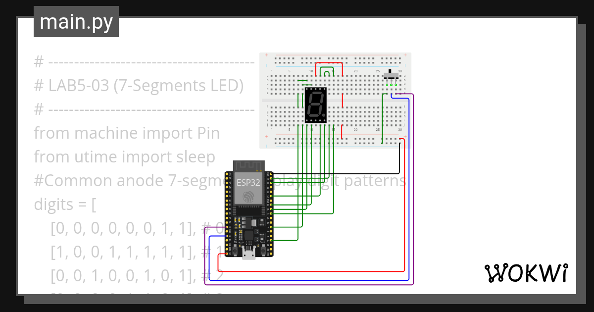 WORK 5-3 - Wokwi ESP32, STM32, Arduino Simulator