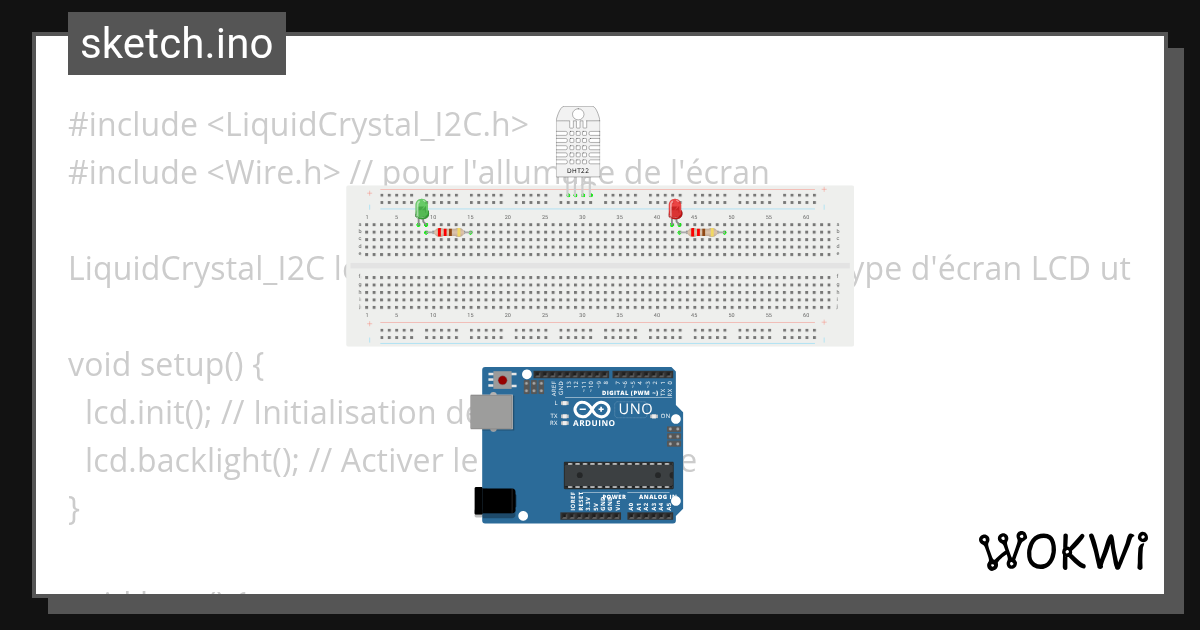 affichage ecran - Wokwi ESP32, STM32, Arduino Simulator
