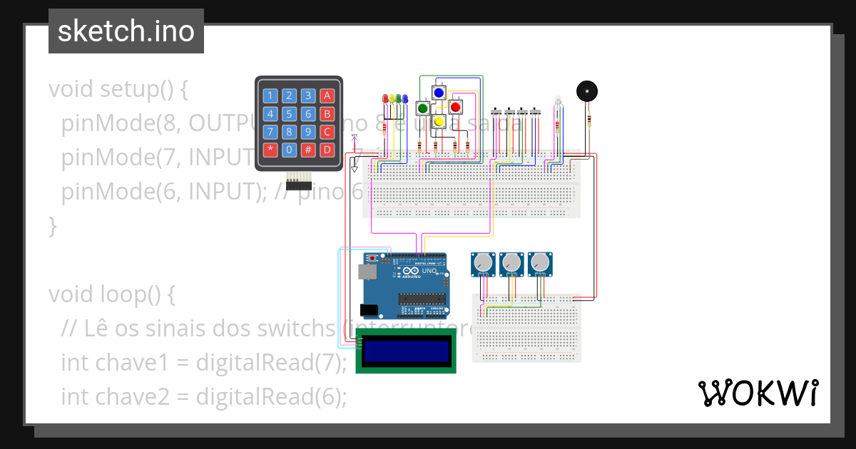 03 Exemplo 02 - Wokwi ESP32, STM32, Arduino Simulator