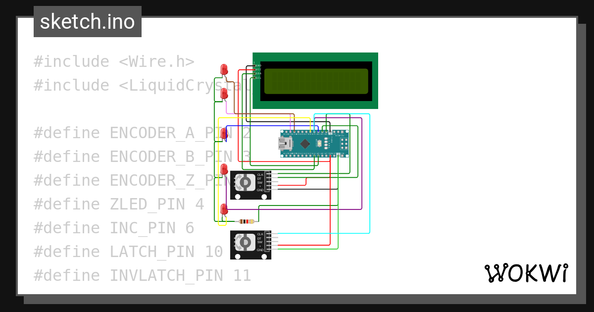 Encoder Displau And Control Wokwi Esp32 Stm32 Arduino Simulator 4115