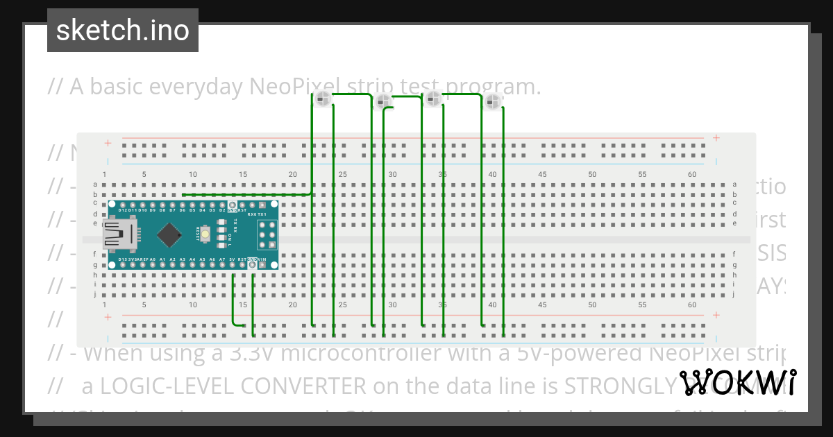Arduinotrainingneopixelsexample Wokwi Esp32 Stm32 Arduino Simulator