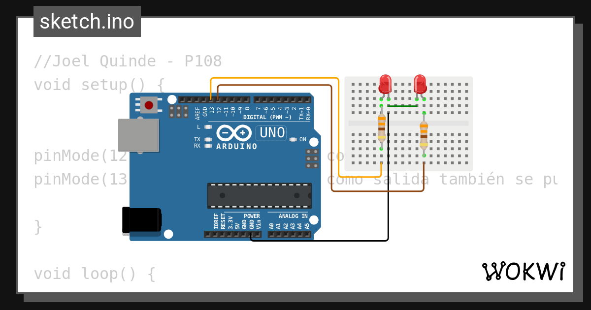 Prepráctica2 Joelquinde P108 Wokwi Esp32 Stm32 Arduino Simulator 0627