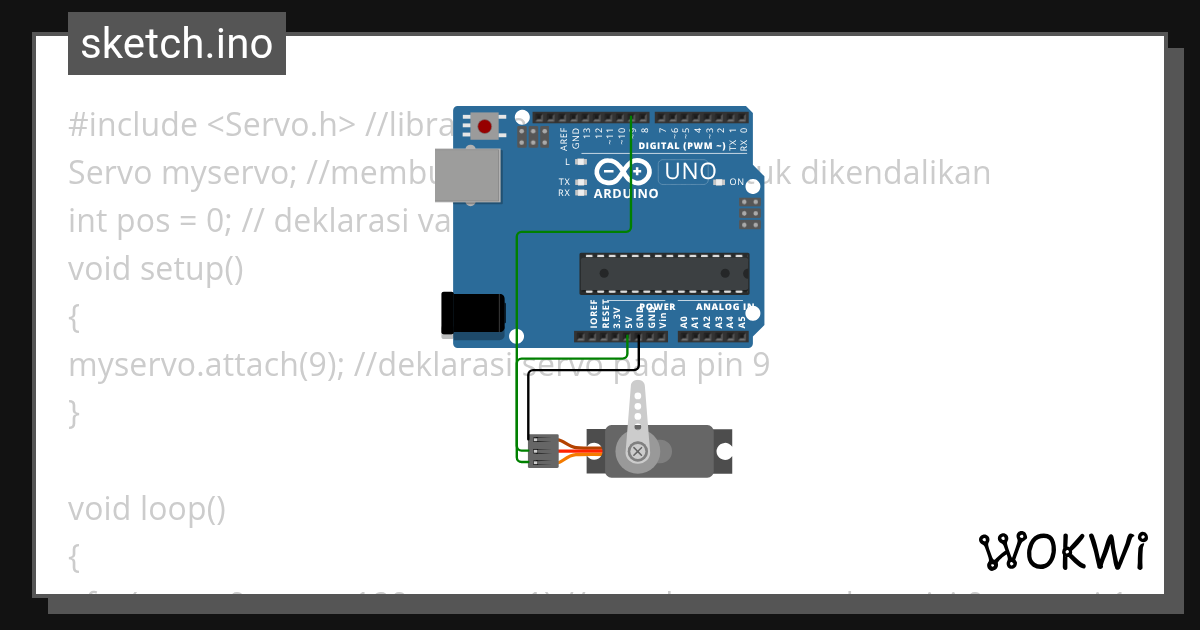SERVO - Wokwi ESP32, STM32, Arduino Simulator