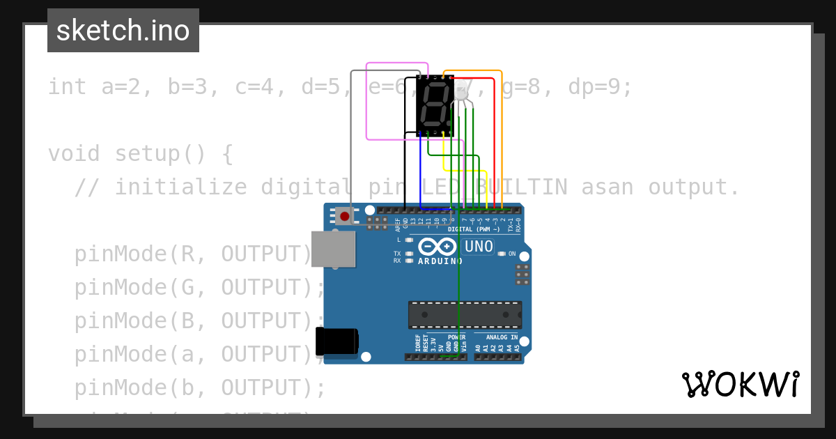 Lampu Angka Wokwi Esp32 Stm32 Arduino Simulator 2094