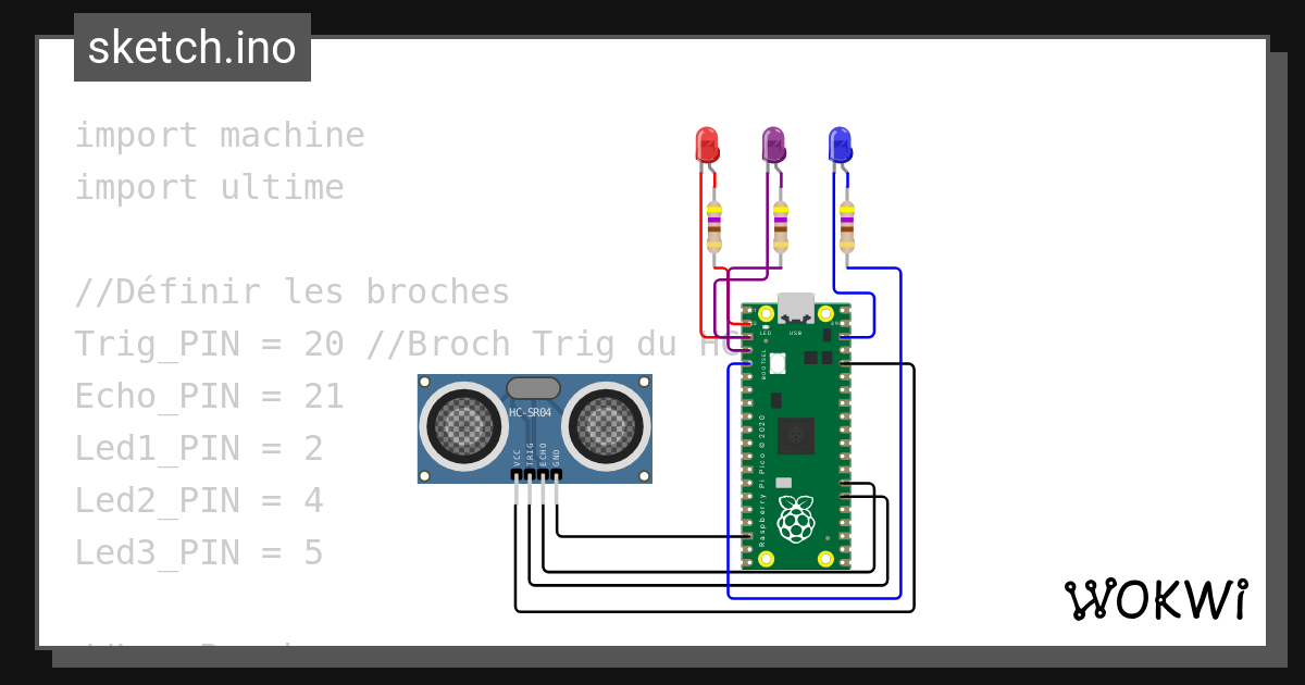 Led Distance Wokwi Esp32 Stm32 Arduino Simulator 5781