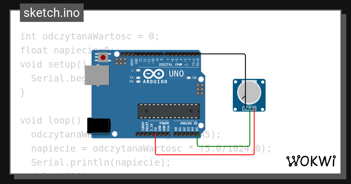 Potencjometr Wokwi Esp32 Stm32 Arduino Simulator