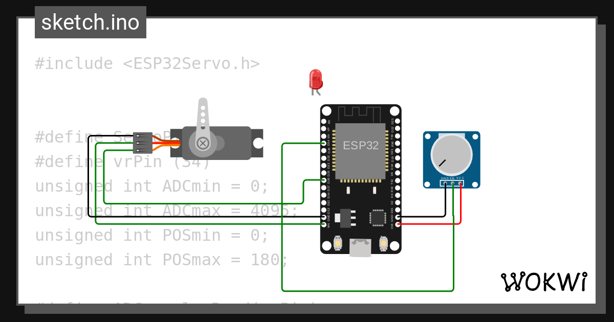 Servo Motor Control By Potentiometer Copy Wokwi Esp32 Stm32 Arduino Simulator