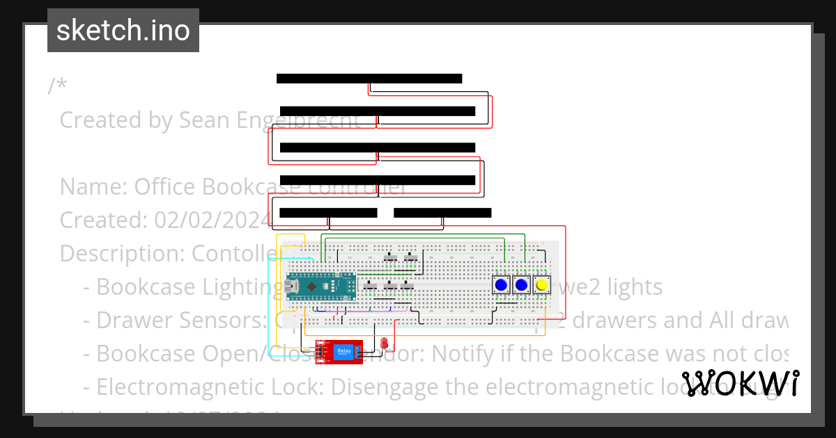 Bookcase - Wokwi ESP32, STM32, Arduino Simulator
