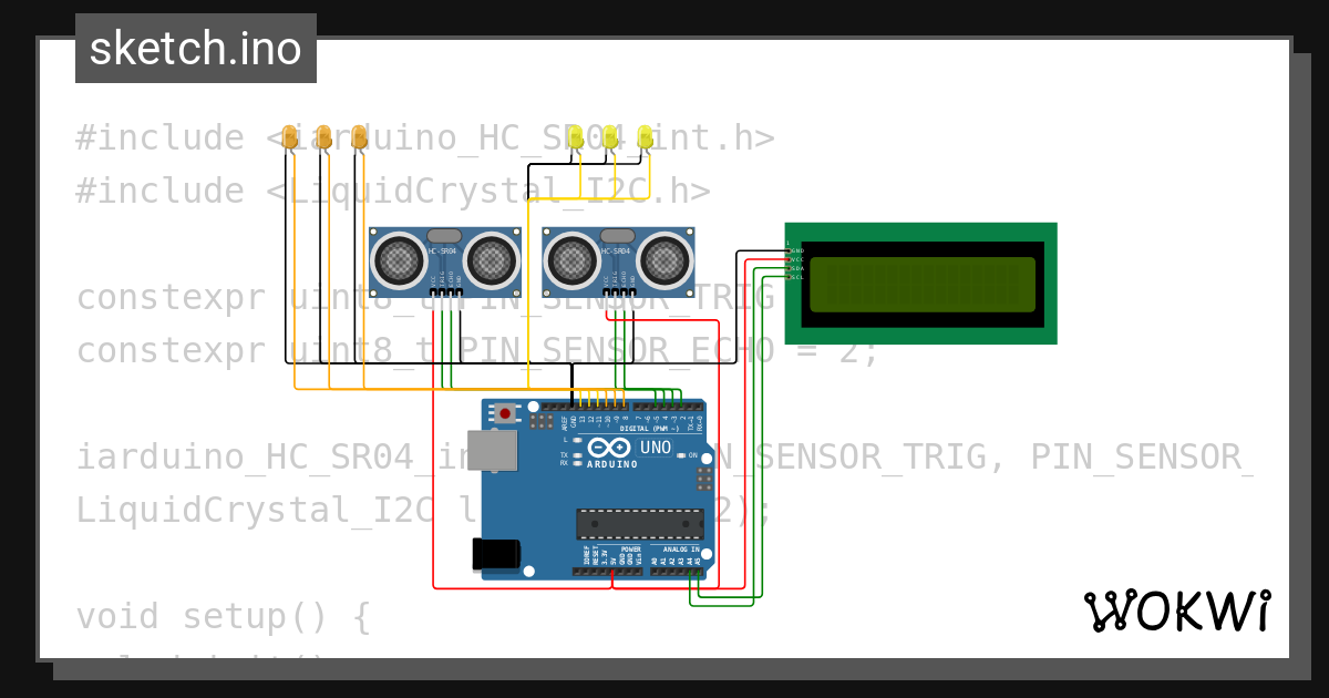 Дальномер Wokwi Esp32 Stm32 Arduino Simulator 9525