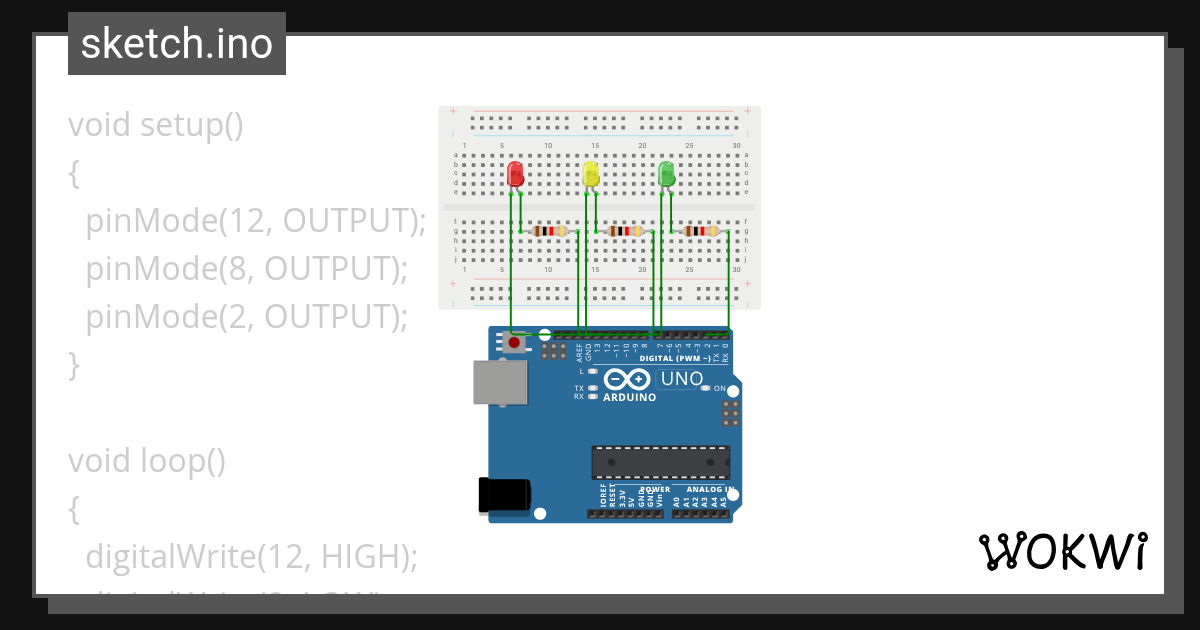Traffic lights - Wokwi ESP32, STM32, Arduino Simulator Traffic lights - Wokwi ESP32, STM32, Arduino Simulator