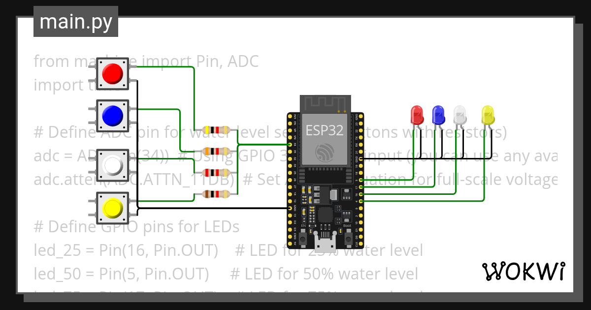 watterlevelTry1 - Wokwi ESP32, STM32, Arduino Simulator