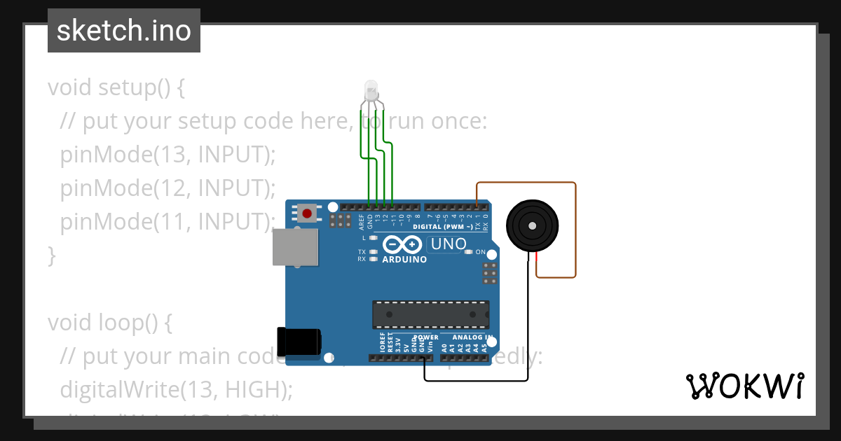 Telolet Sound With RGB Light #2 (Akmal INF -1) - Wokwi ESP32, STM32, Arduino Simulator