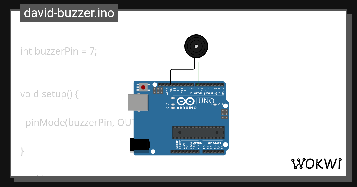 EXPIREMENT-7 Active Buzzer - Wokwi ESP32, STM32, Arduino Simulator