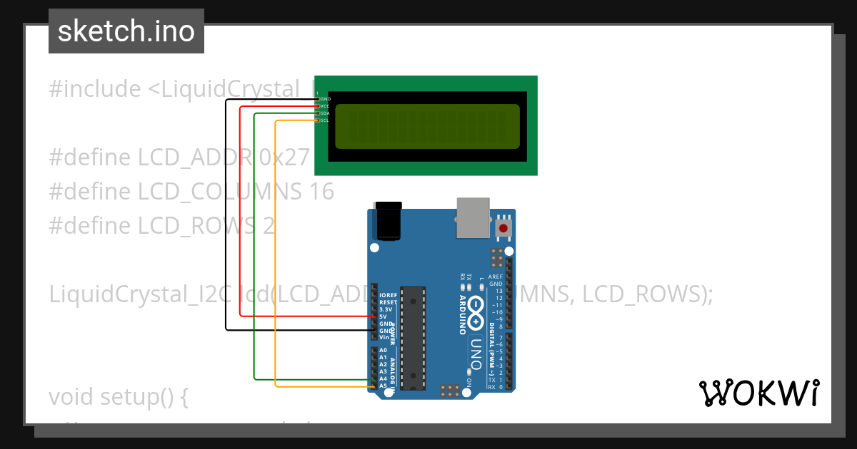 Display ausgeben - Wokwi ESP32, STM32, Arduino Simulator