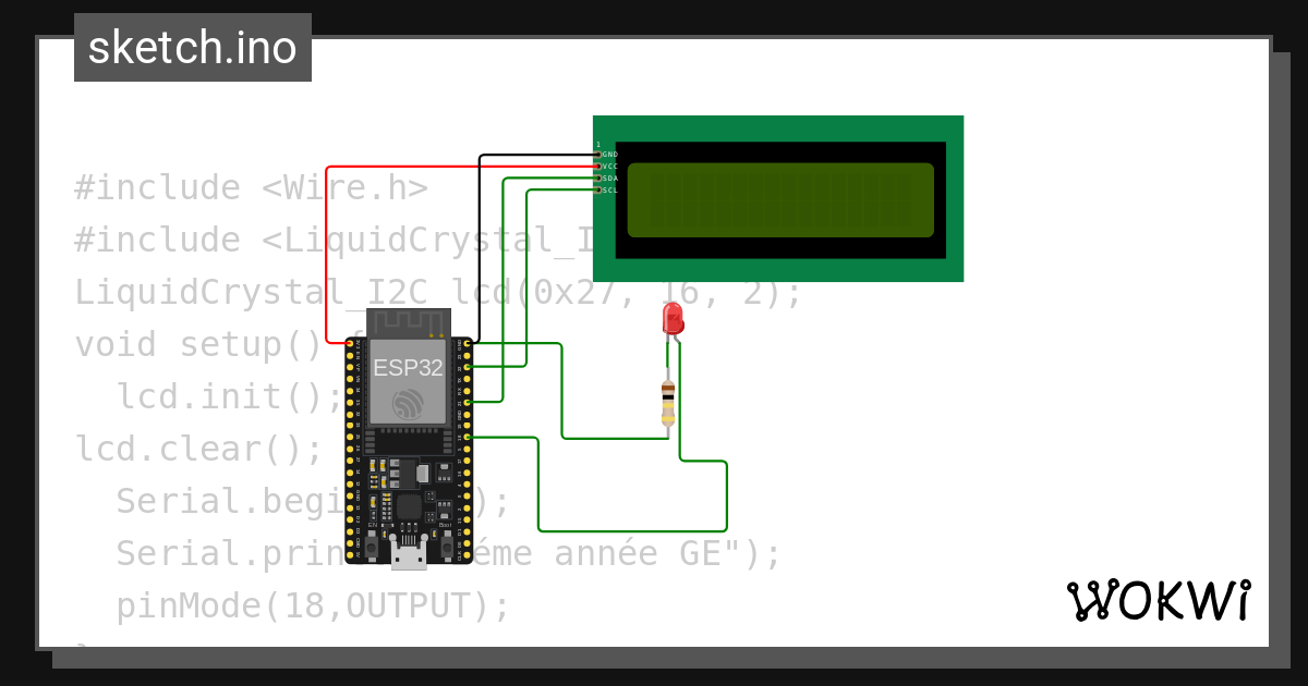 Clinottement Une Led Wokwi Esp32 Stm32 Arduino Simulator 9806