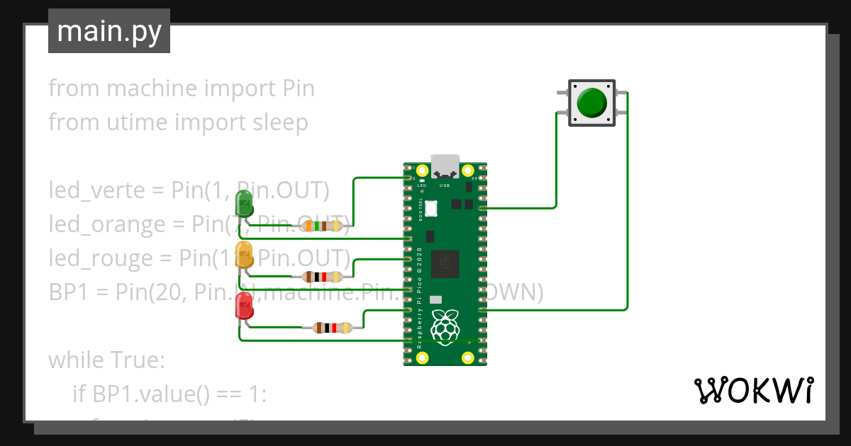 Feux De Circulation Wokwi Esp32 Stm32 Arduino Simulator 5670