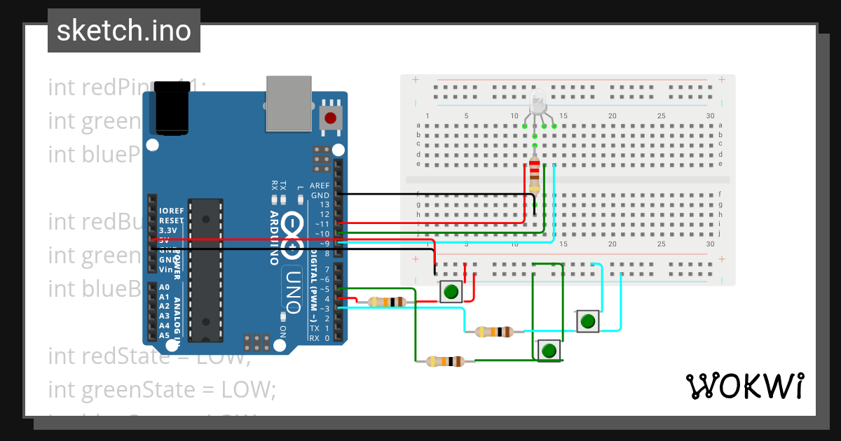 Rgb Push Button Wokwi Esp32 Stm32 Arduino Simulator 2299