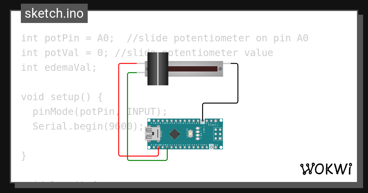 Displacement Slide Potentiometer Wokwi Esp32 Stm32 Arduino Simulator 5553