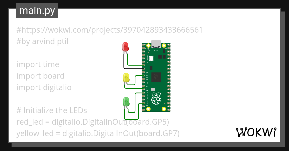 Trafic Light Control Circuit Python Copy Wokwi Esp32 Stm32 Arduino 7903