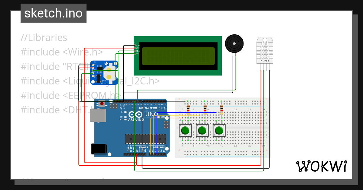 digital alarm - Wokwi ESP32, STM32, Arduino Simulator