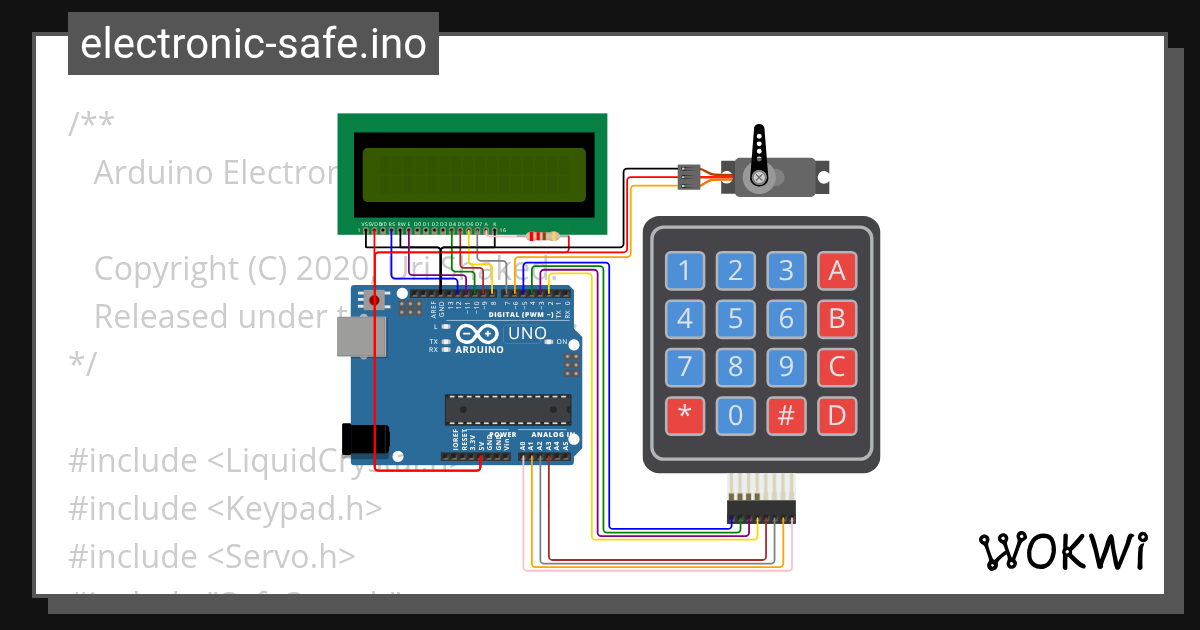electronic-safe.ino Copy - Wokwi ESP32, STM32, Arduino Simulator