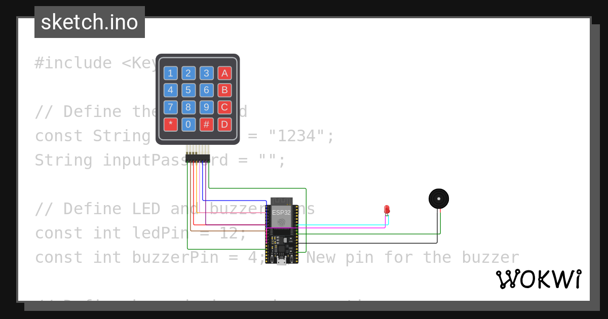 Lock Security 1 Wokwi Esp32 Stm32 Arduino Simulator 3075