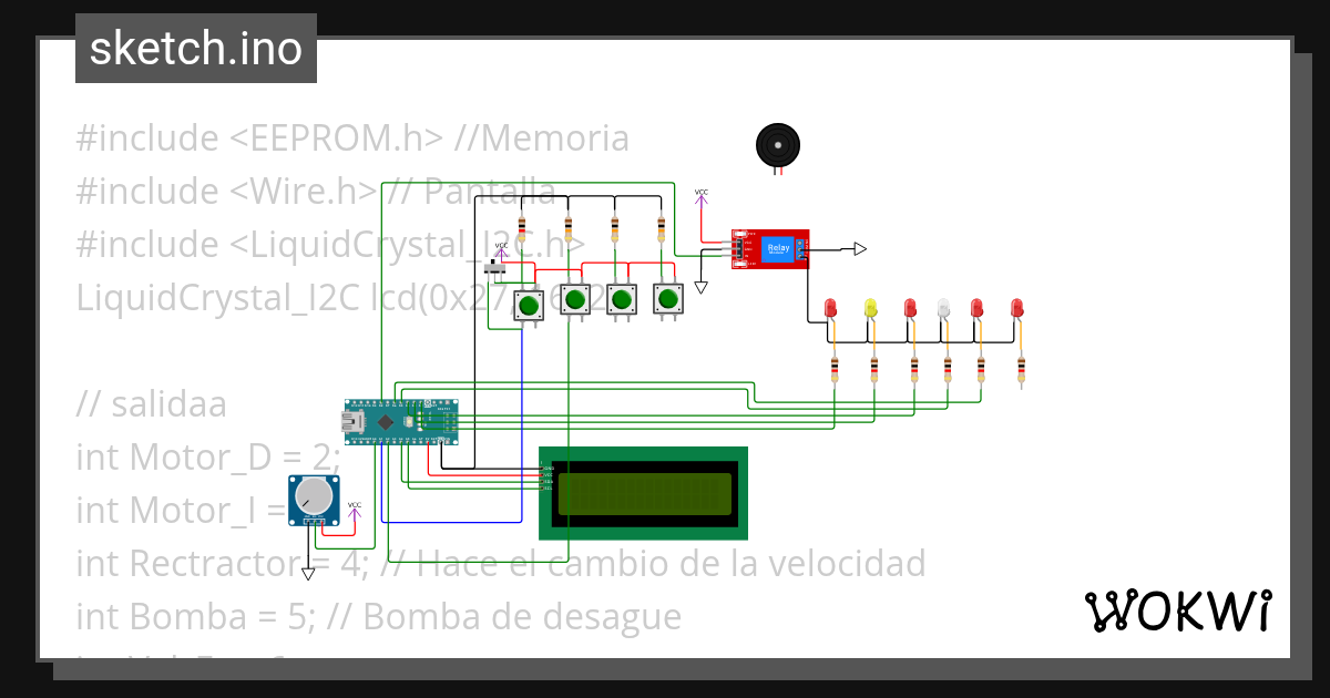 Lavadora 3 Copy Copy - Wokwi ESP32, STM32, Arduino Simulator