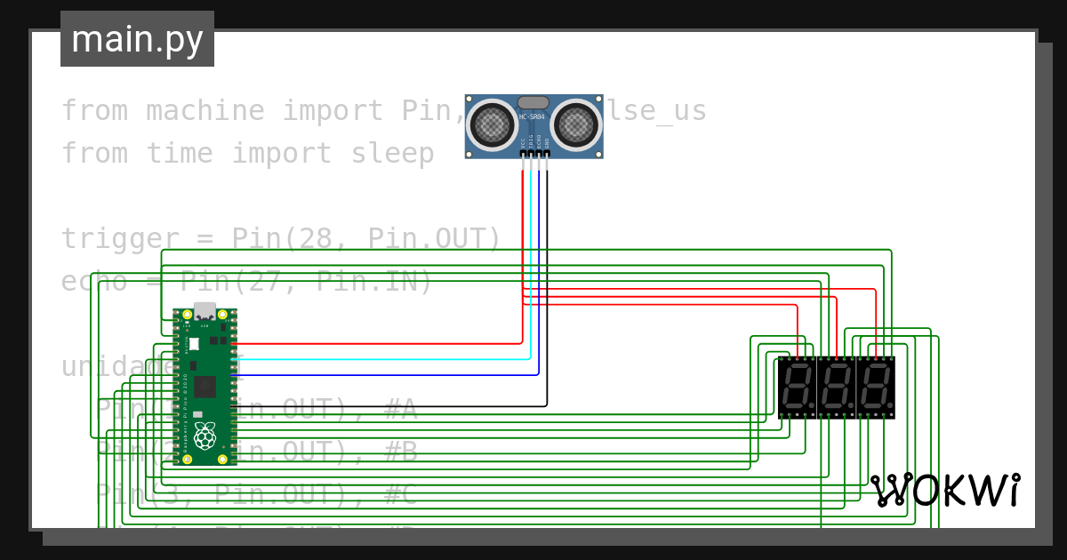 Sensor Ultrasonico Lucas Wokwi Esp32 Stm32 Arduino Simulator