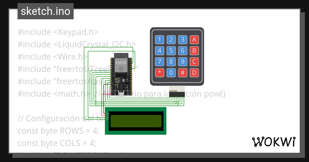 Calculadora - Wokwi ESP32, STM32, Arduino Simulator