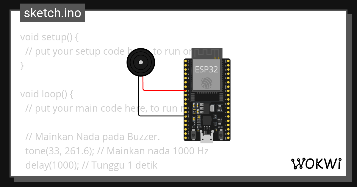 Buzzer - Wokwi ESP32, STM32, Arduino Simulator