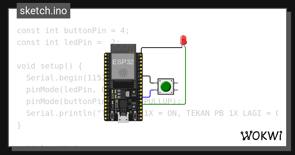Tugasbutton Daffa Haikal Wafi Wokwi Esp32 Stm32 Arduino Simulator 7780