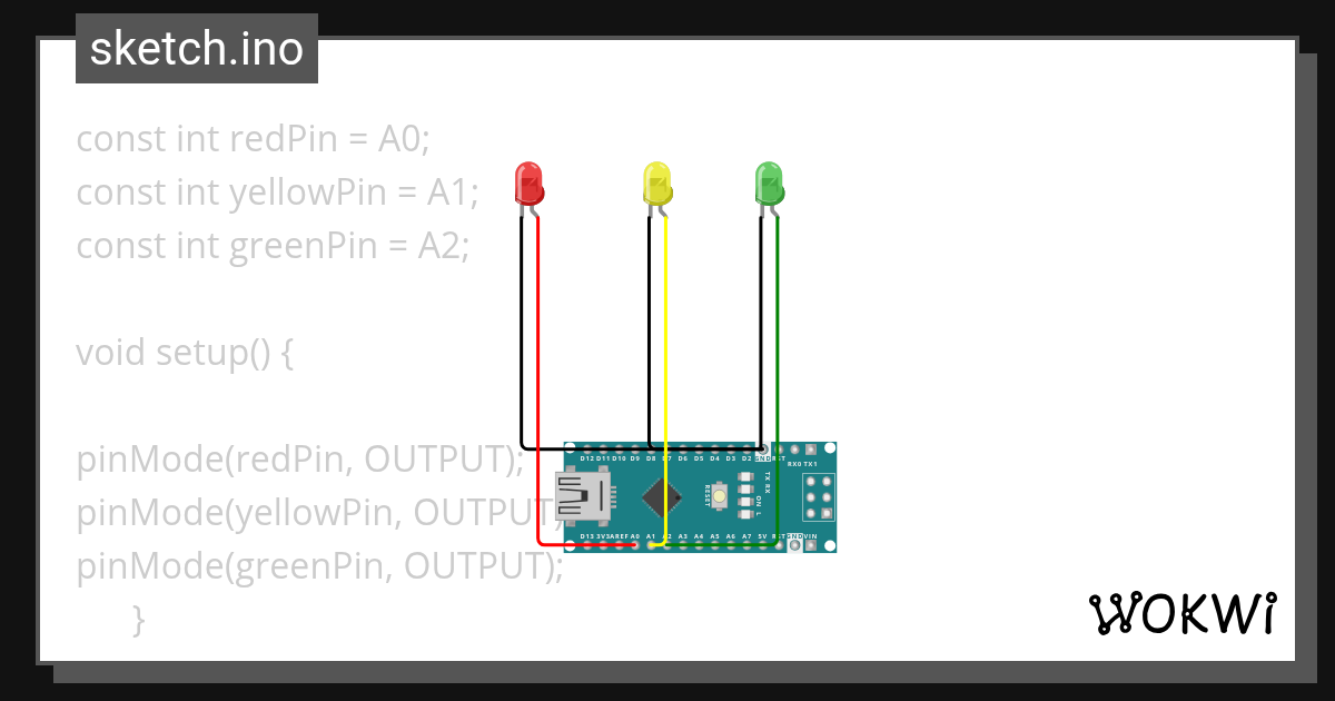 Traffic Light - Wokwi ESP32, STM32, Arduino Simulator