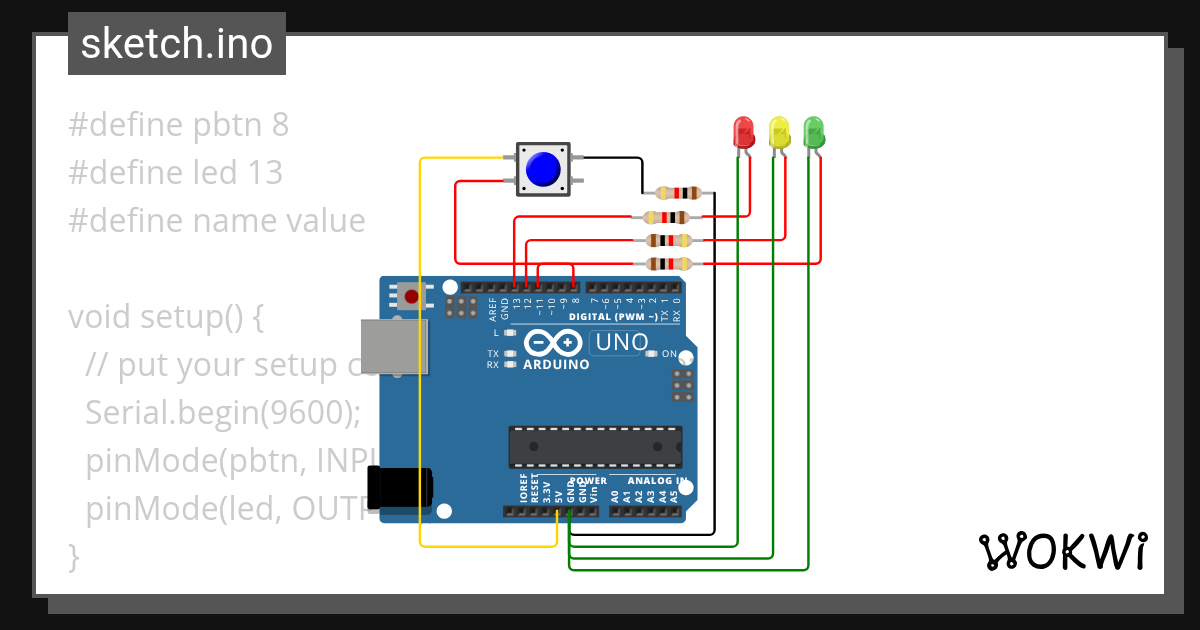 Latihan1 - Wokwi ESP32, STM32, Arduino Simulator
