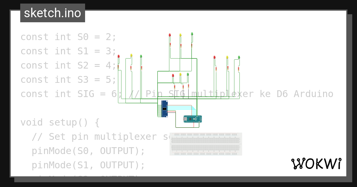 Pr Lalu Lintas 4arah Gpt Mumet Wokwi Esp32 Stm32 Arduino Simulator