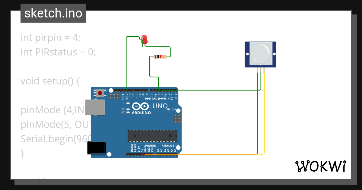 Sensor Gerak Wokwi Esp32 Stm32 Arduino Simulator 1913