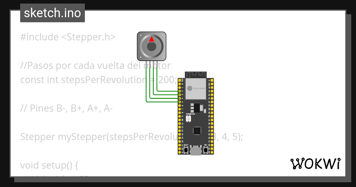 Práctica 3 Apartado 5 Wokwi Esp32 Stm32 Arduino Simulator 