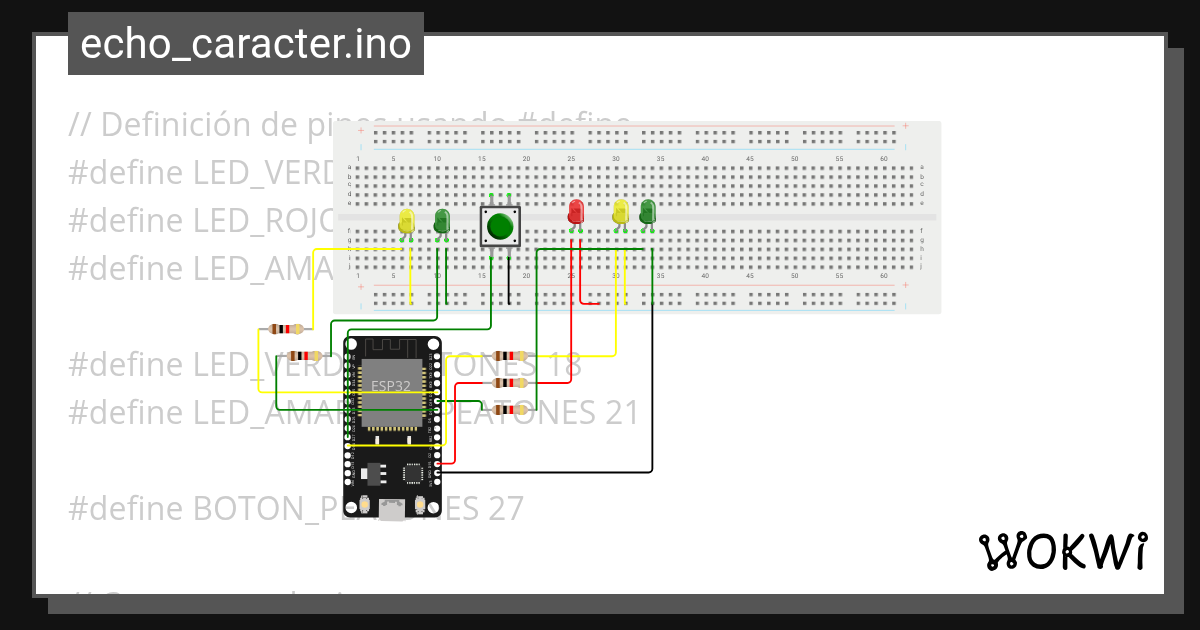 SEMAFORO LAURA - Wokwi ESP32, STM32, Arduino Simulator