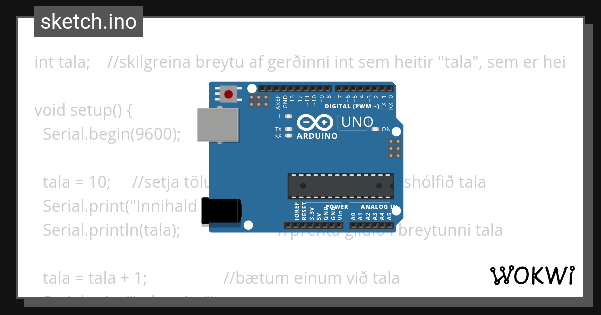 Verkefni 3 - Wokwi ESP32, STM32, Arduino Simulator