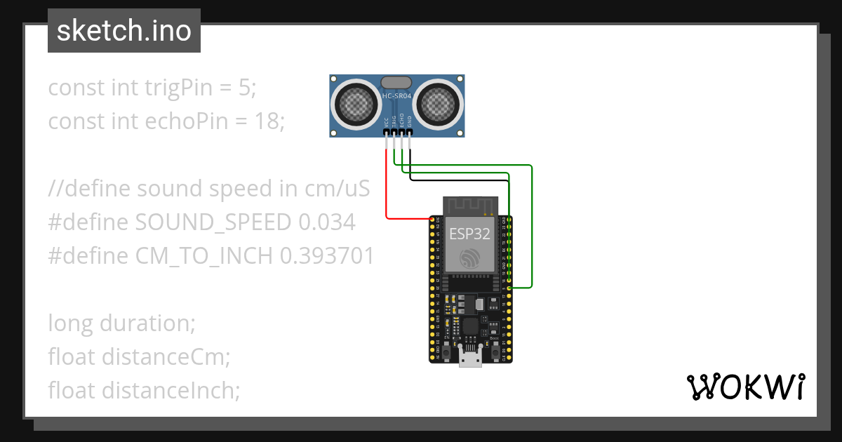 ultrasonic - Wokwi ESP32, STM32, Arduino Simulator