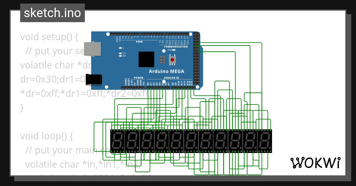 SPECIAL SEVEN SEGMENT - Wokwi ESP32, STM32, Arduino Simulator