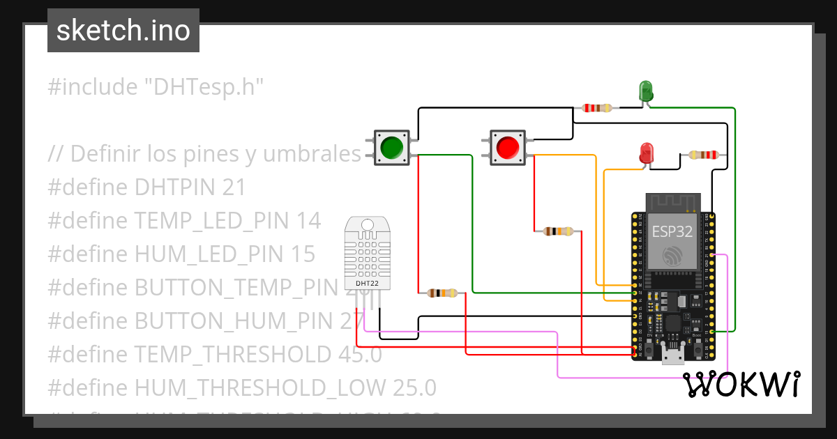 Actividad 1 - Sensores y Actuadores - Wokwi ESP32, STM32, Arduino Simulator