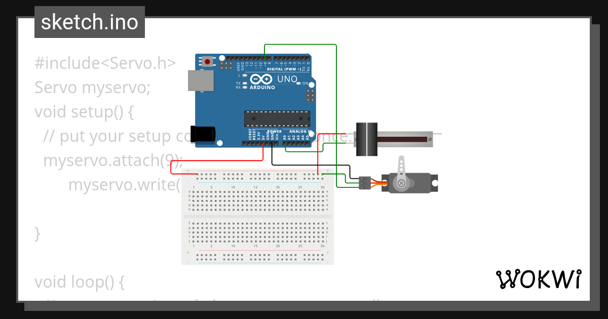 Servo Motor Using Potentiometer Copy Wokwi Esp32 Stm32 Arduino Simulator