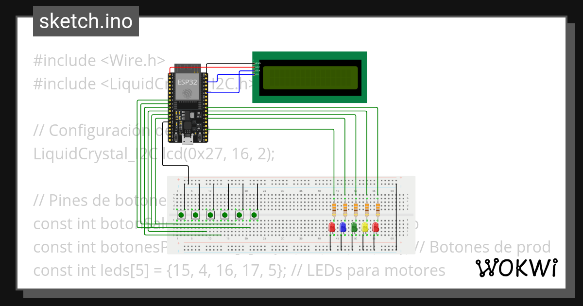 Maquina Espendedora kreork - Wokwi ESP32, STM32, Arduino Simulator