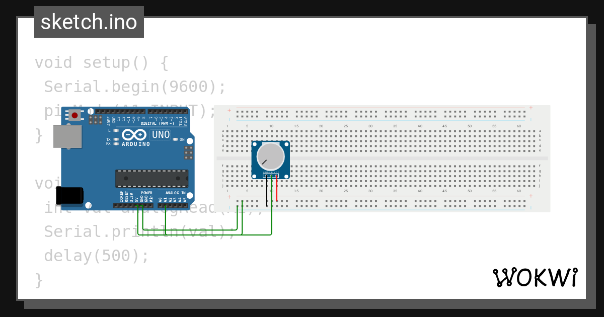 Potentiometer Wokwi Esp32 Stm32 Arduino Simulator