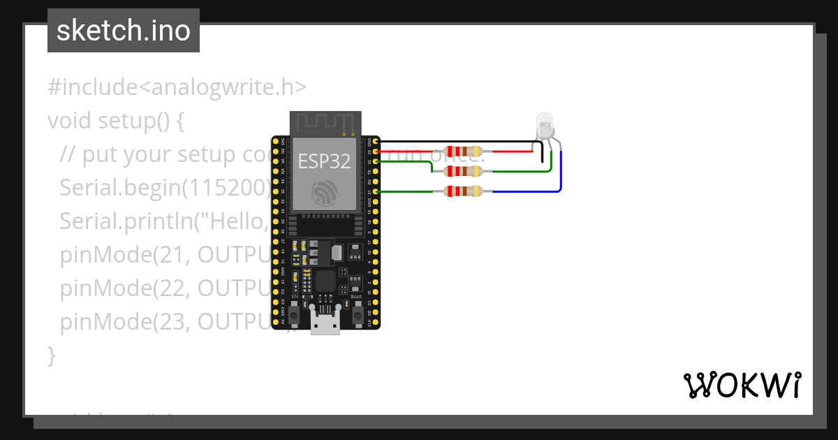 led4 - Wokwi ESP32, STM32, Arduino Simulator