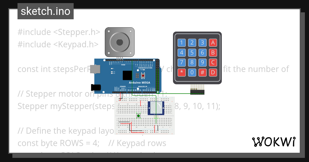 security system - Wokwi ESP32, STM32, Arduino Simulator