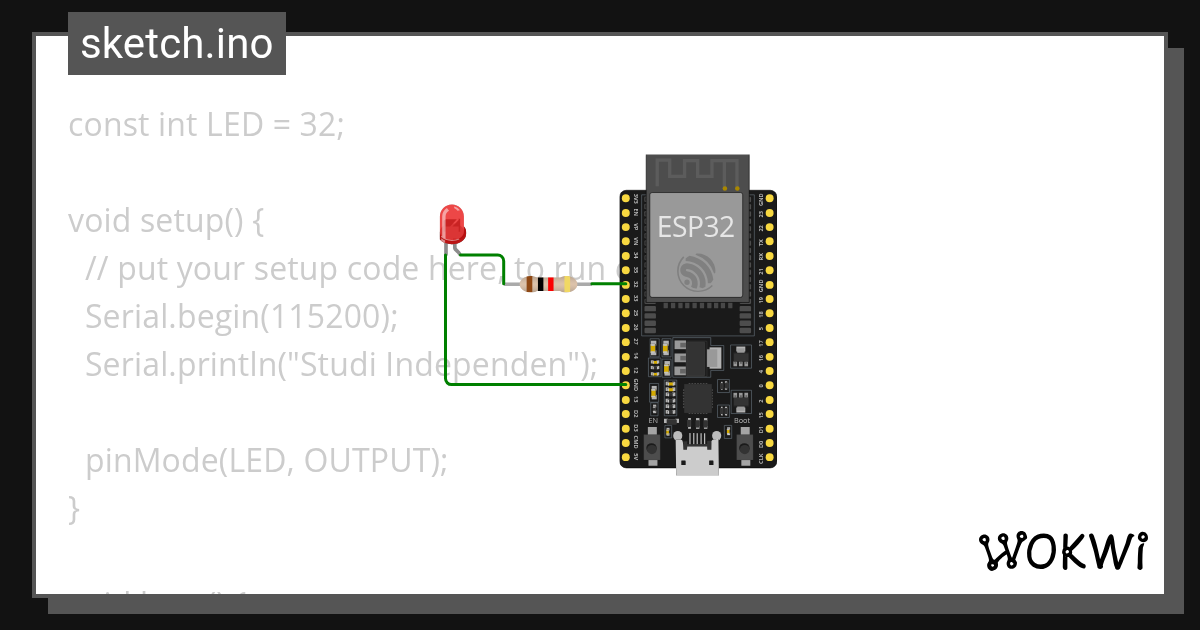 Praktikum1 Sesi 8_Low - Wokwi ESP32, STM32, Arduino Simulator Praktikum1 Sesi 8_Low - Wokwi ESP32, STM32, Arduino Simulator