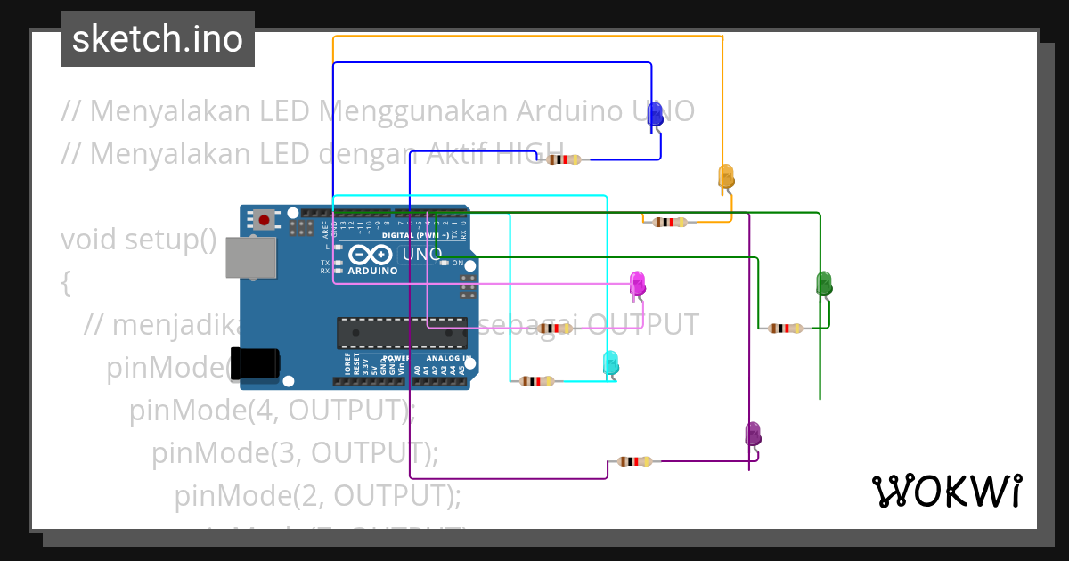 Lampu LED GHINASHAFA SYANDANA Copy (2) - Wokwi ESP32, STM32, Arduino Simulator