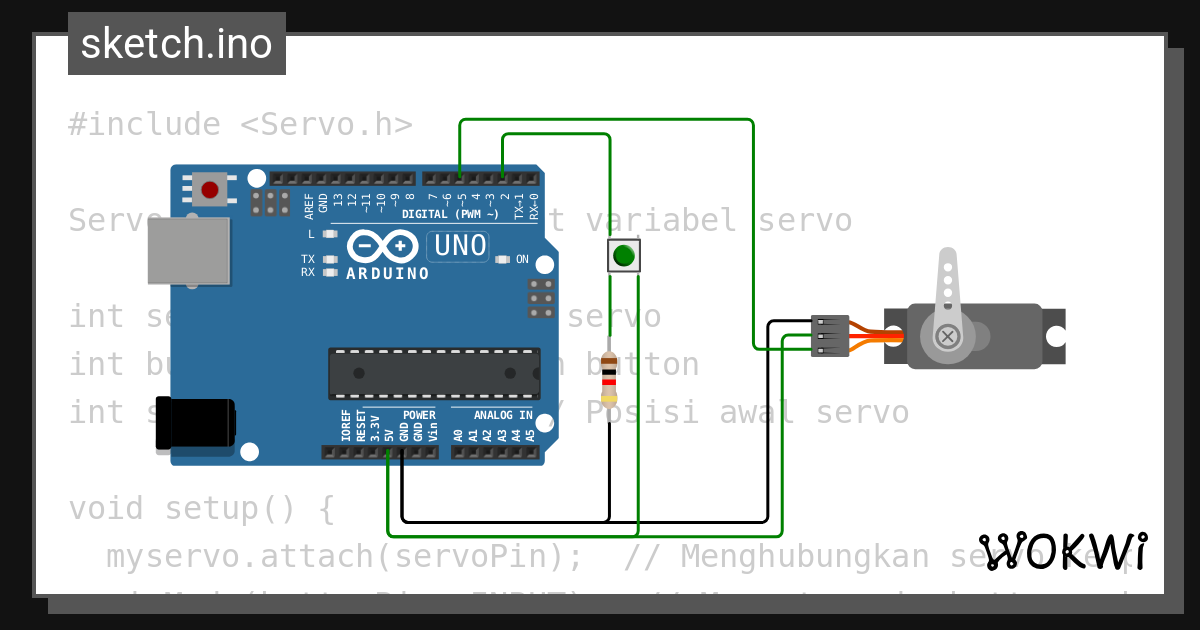 Job 3 4 Servo Dengan Input Button Wokwi Esp32 Stm32 Arduino 2034