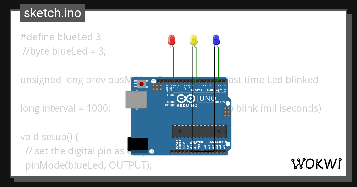 mills() basic - Wokwi ESP32, STM32, Arduino Simulator